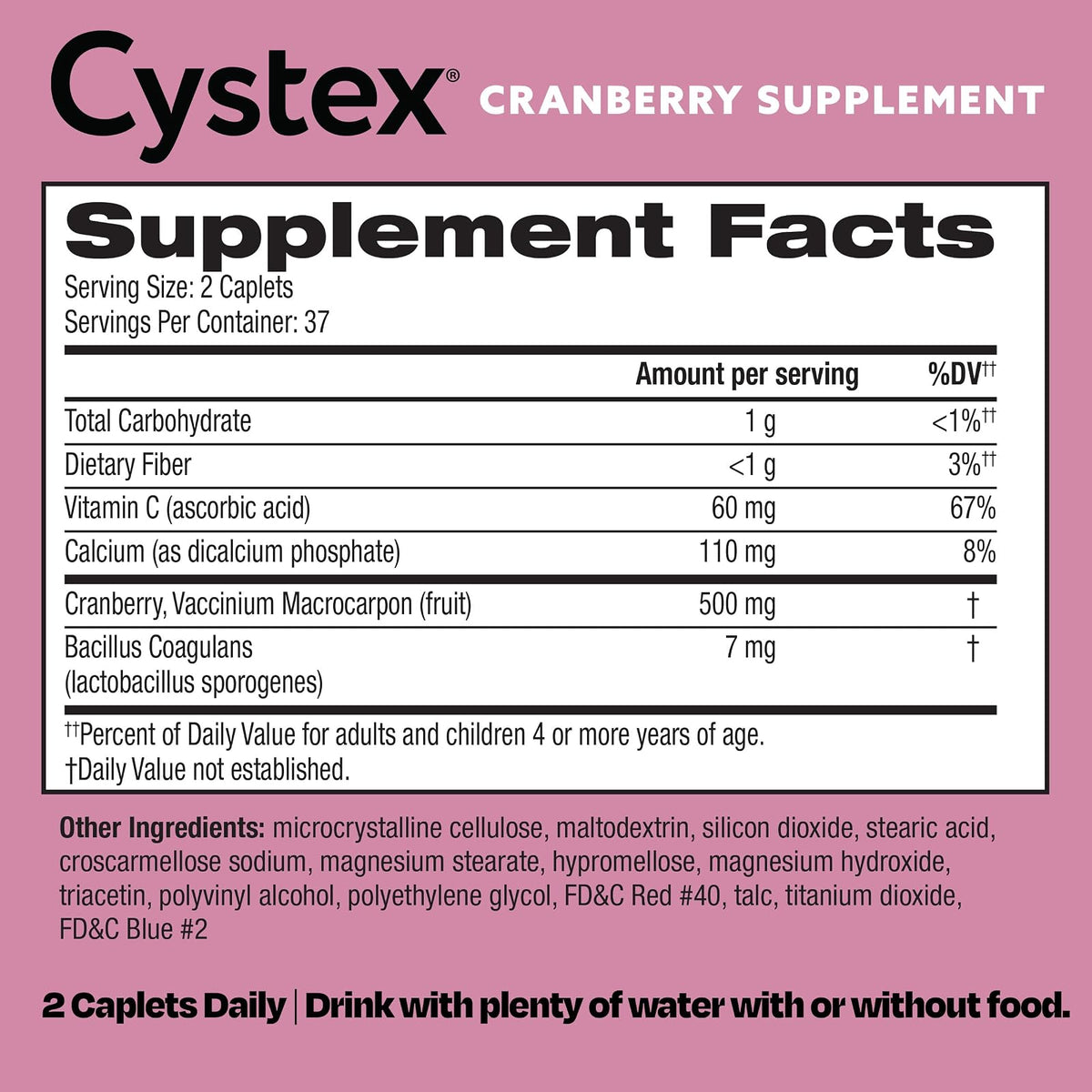 Cystex cranberry formula for daily wellness