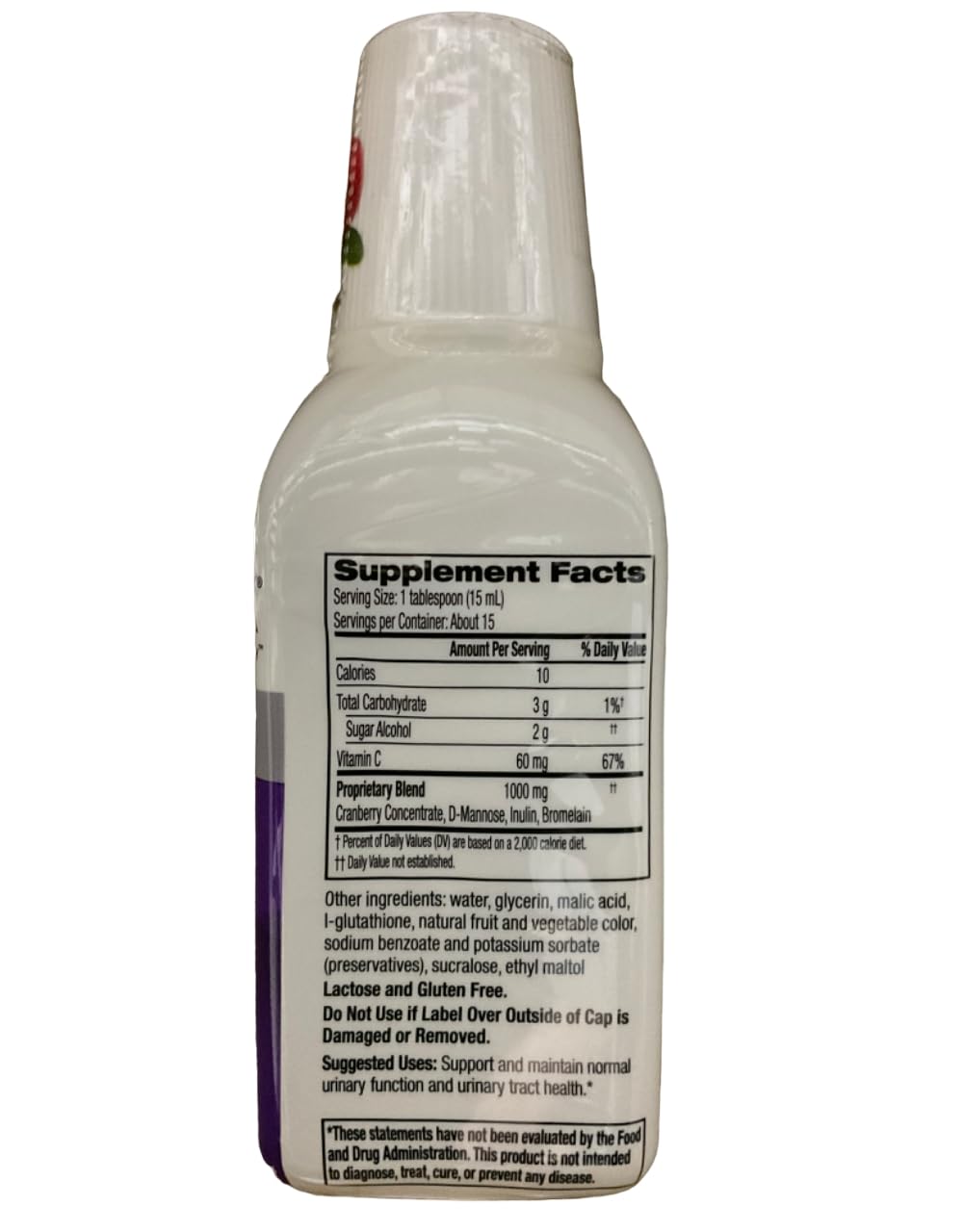 Cystex cranberry pack for convenience