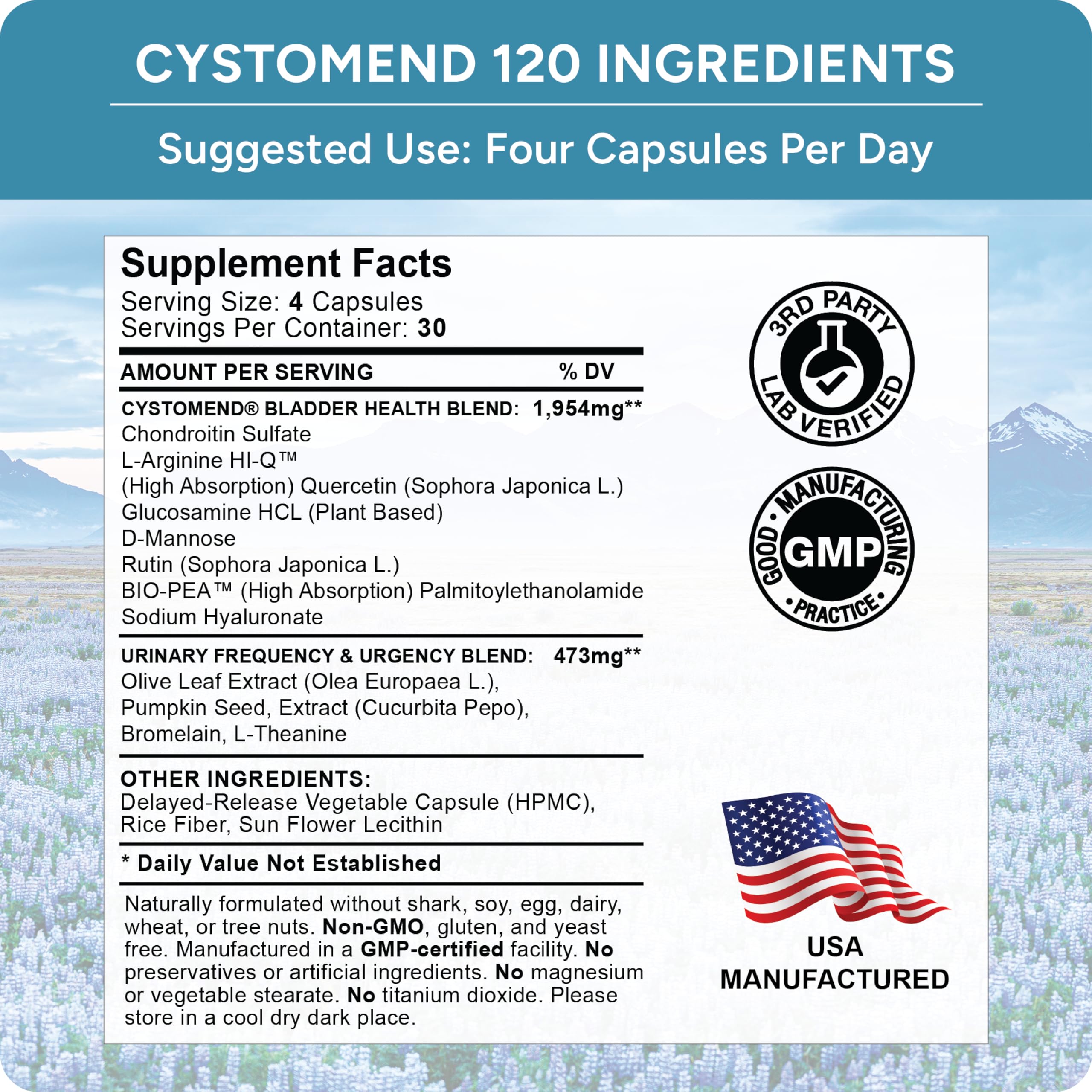 CYSTOMEND blended vitamins for daily nutritional needs