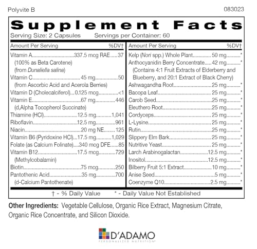 D'Adamo blended supplements for optimal wellness