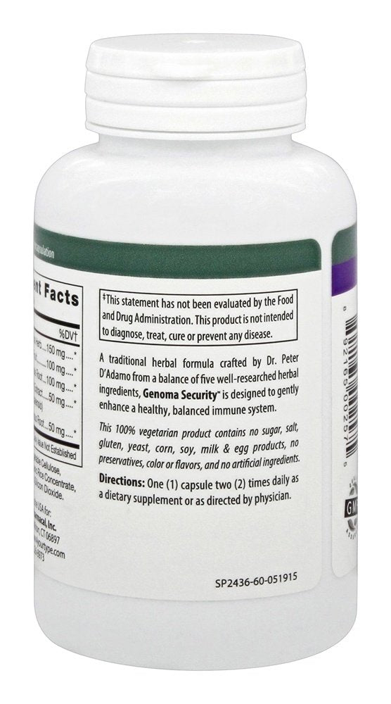 D'Adamo Genoma Security vitamins for energy boost