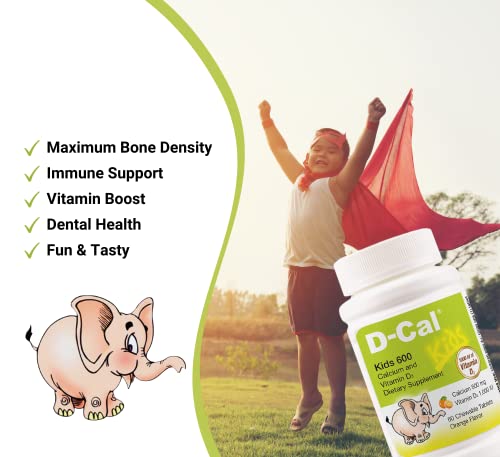 D-Cal Kids chewable elephant tablets