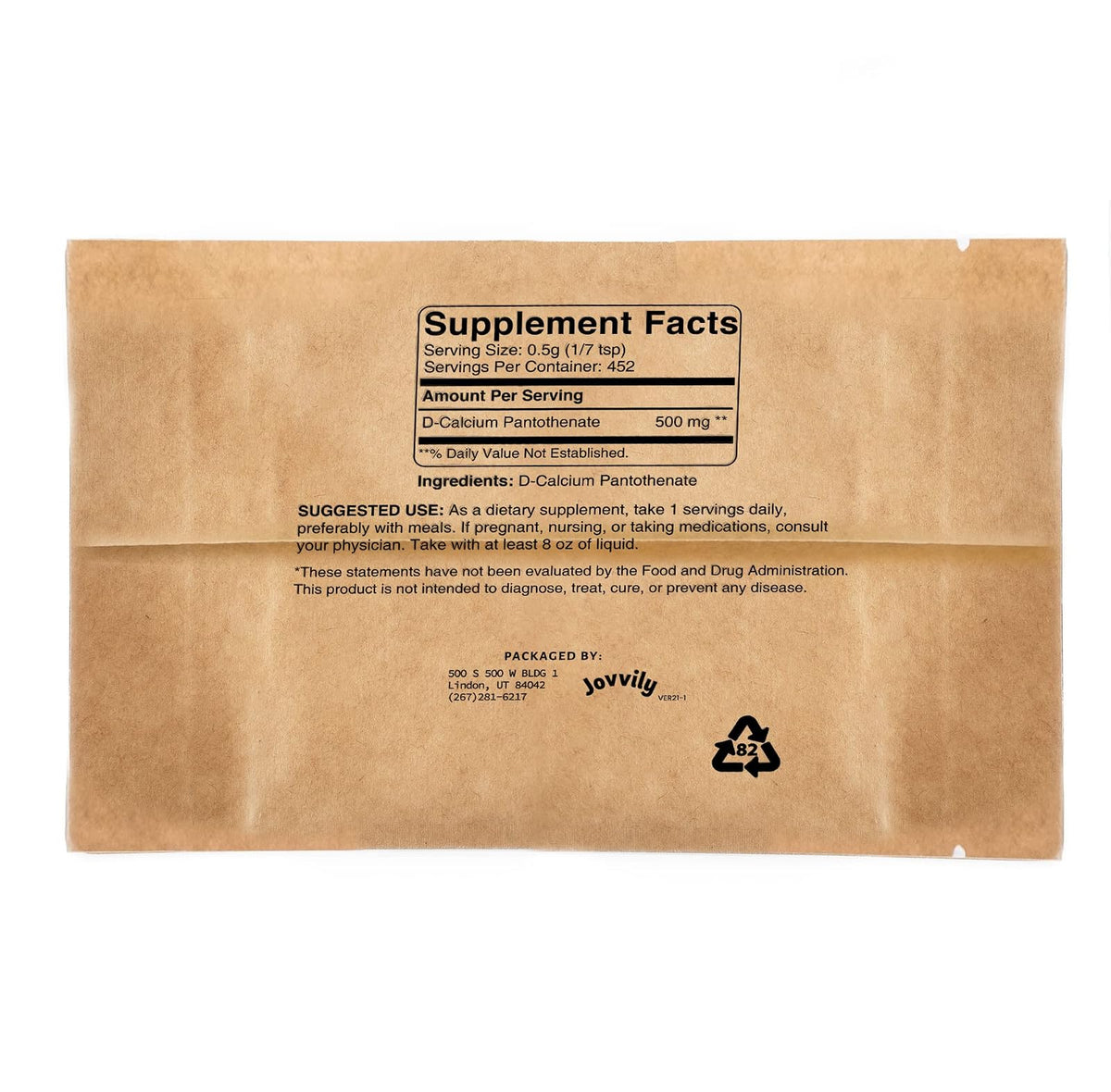D-Calcium Pantothenate for healthy skin
