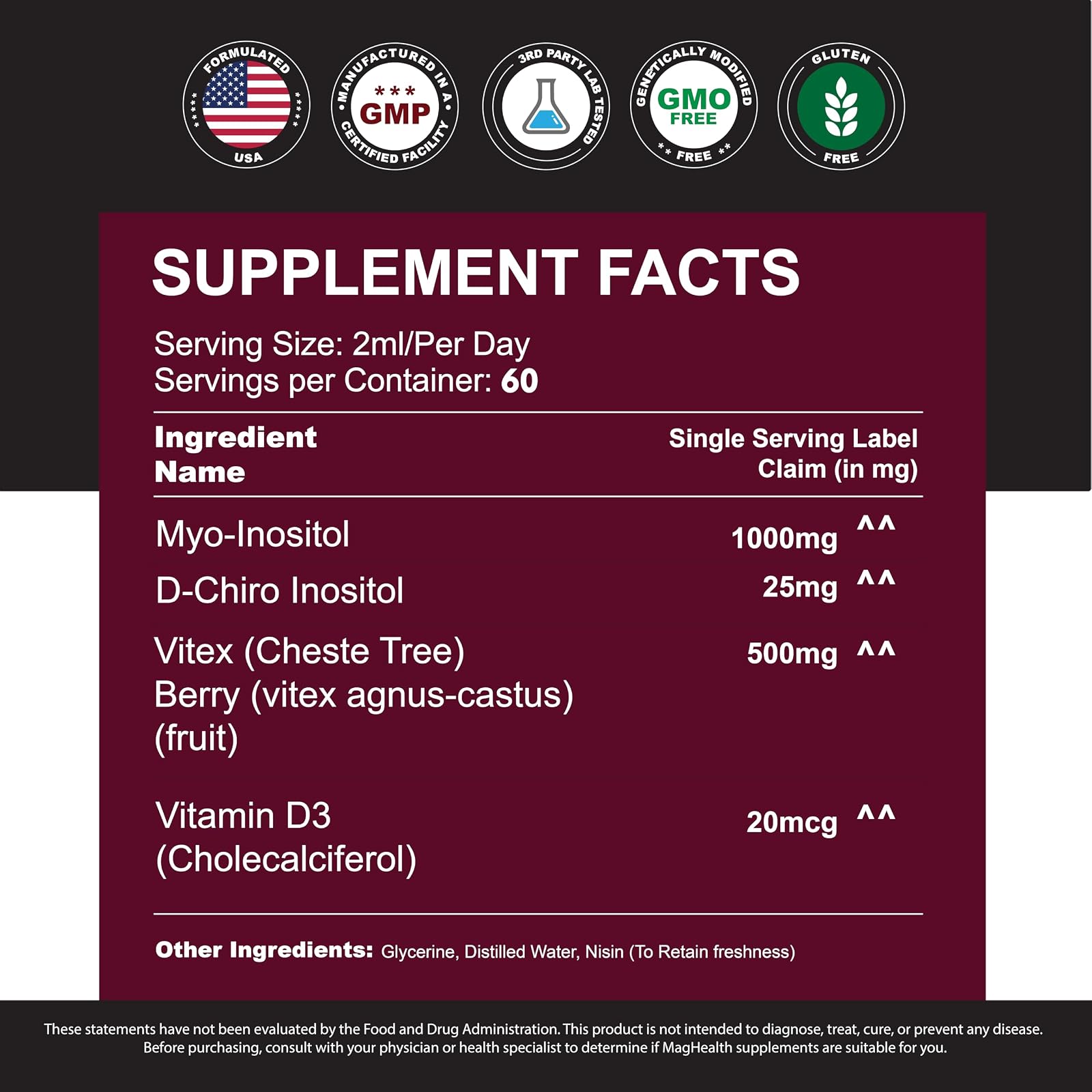 D-Chiro Inositol drops for PCOS support