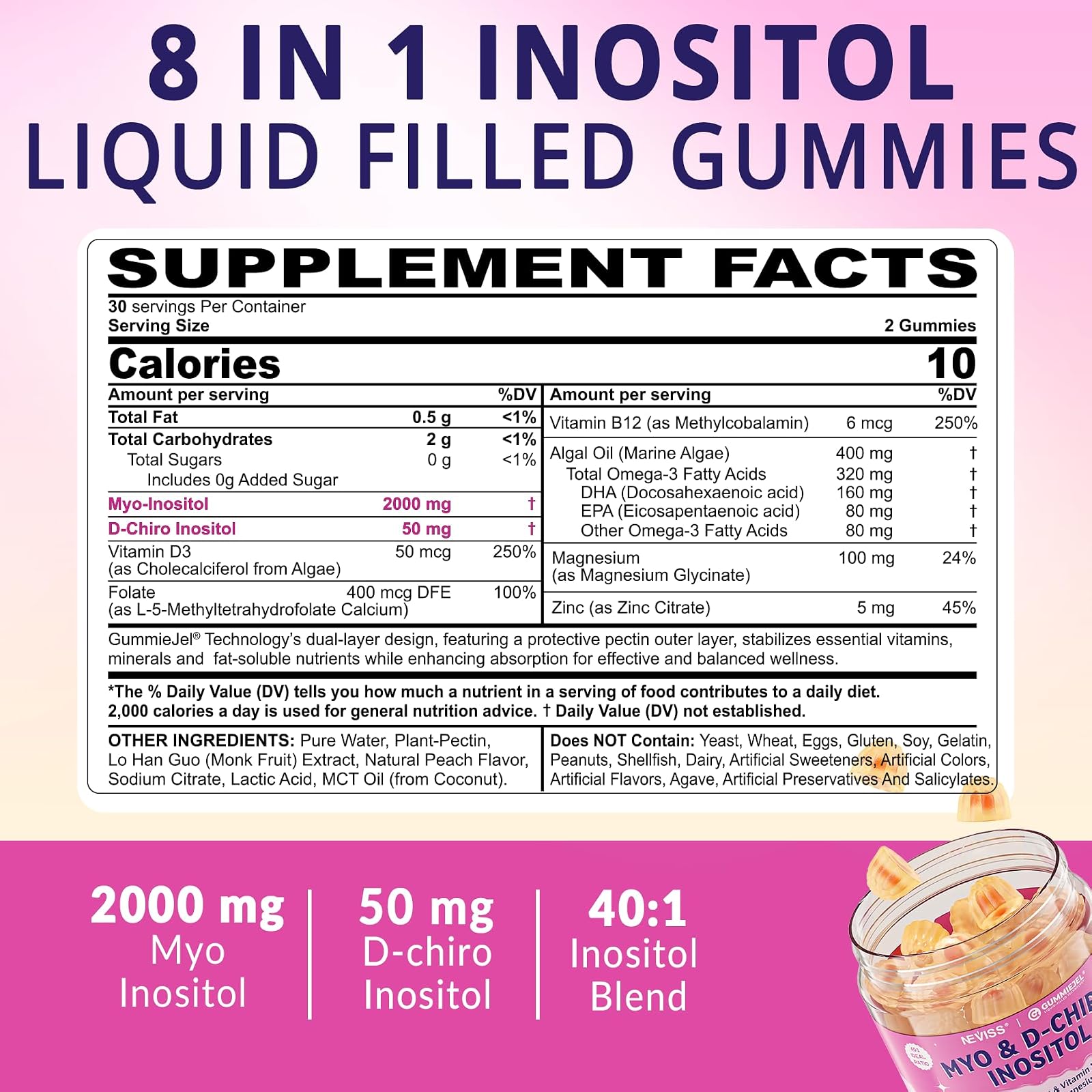 D-Chiro Inositol gummies for PCOS support
