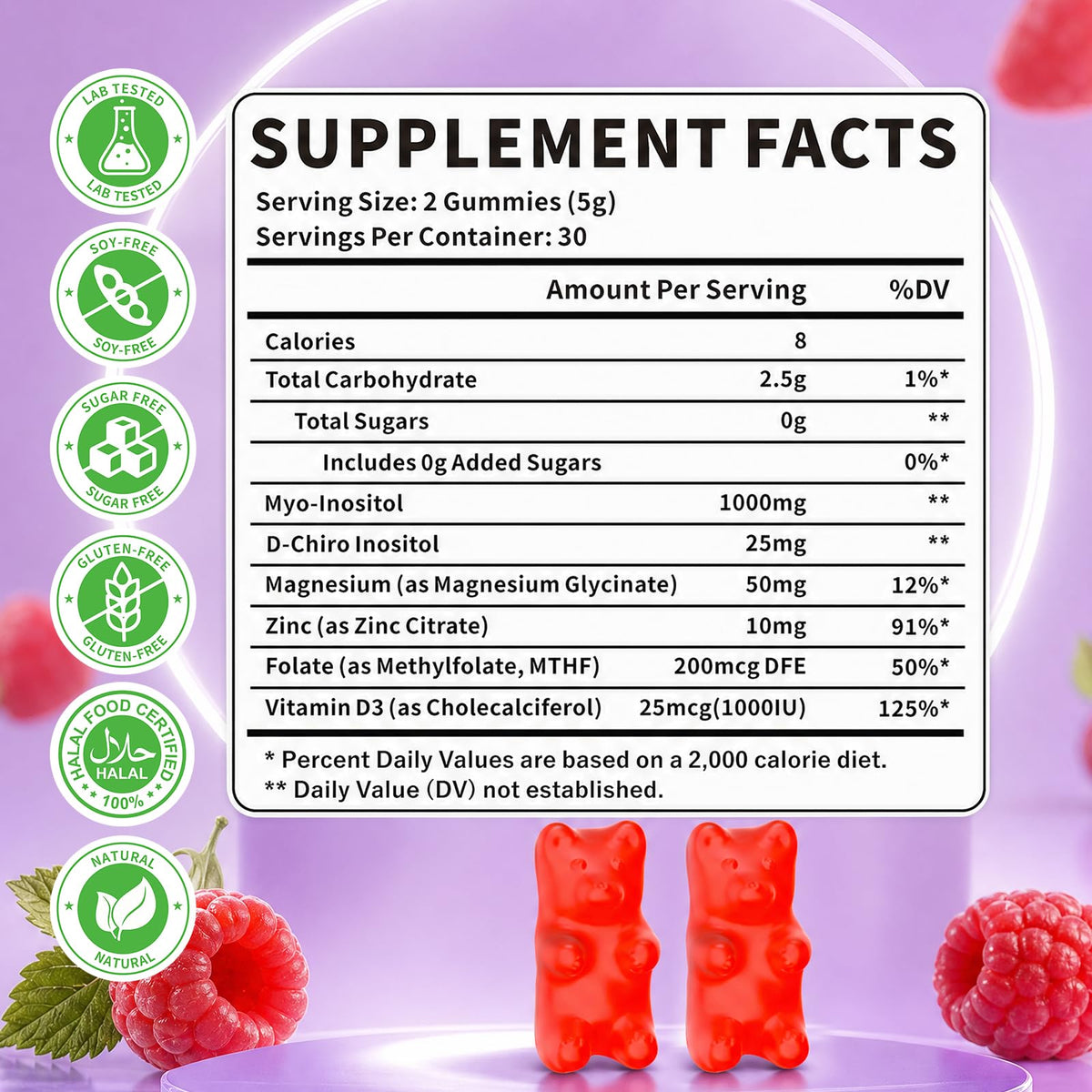 D-Chiro Inositol gummies for PCOS support