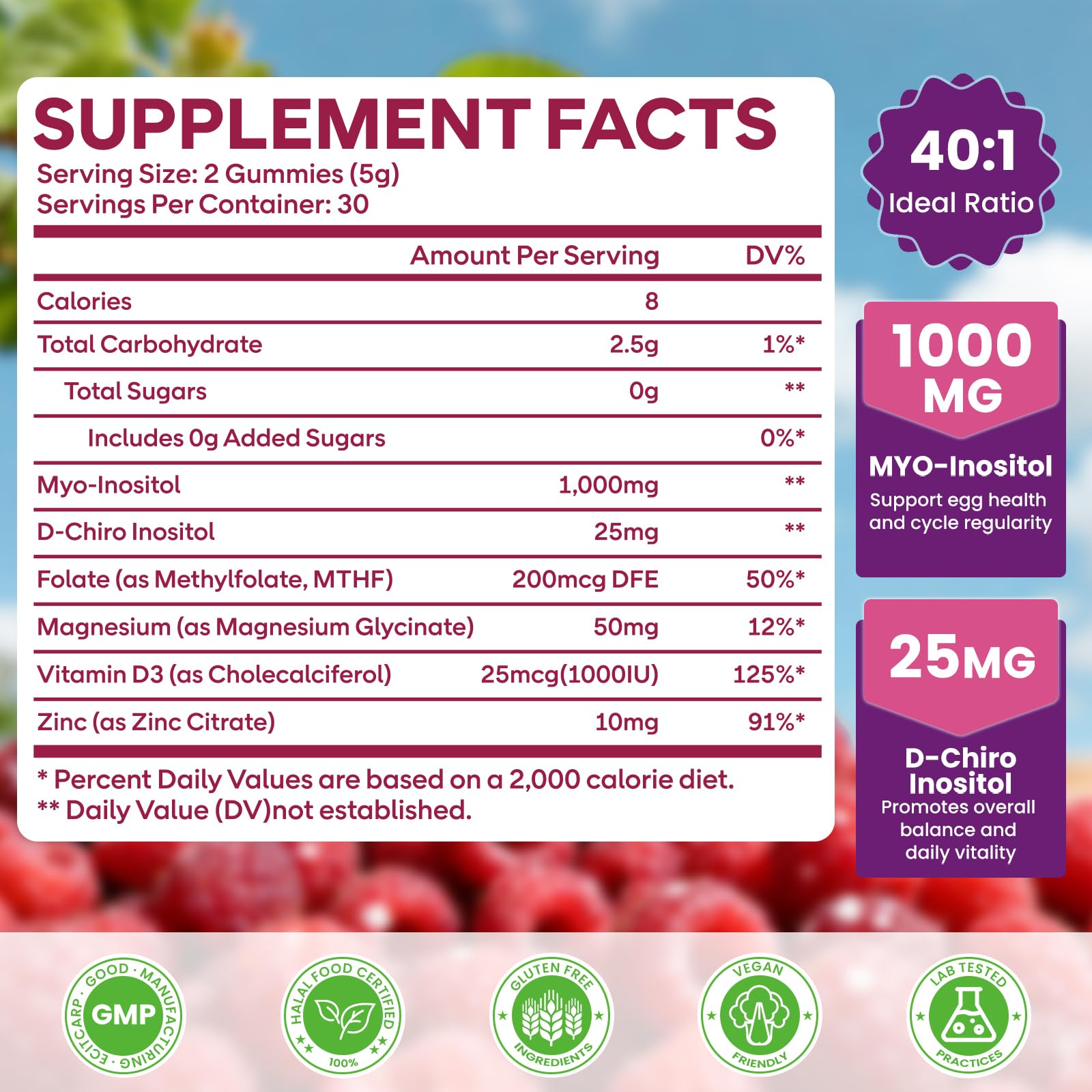 D-Chiro Inositol multivitamins for women