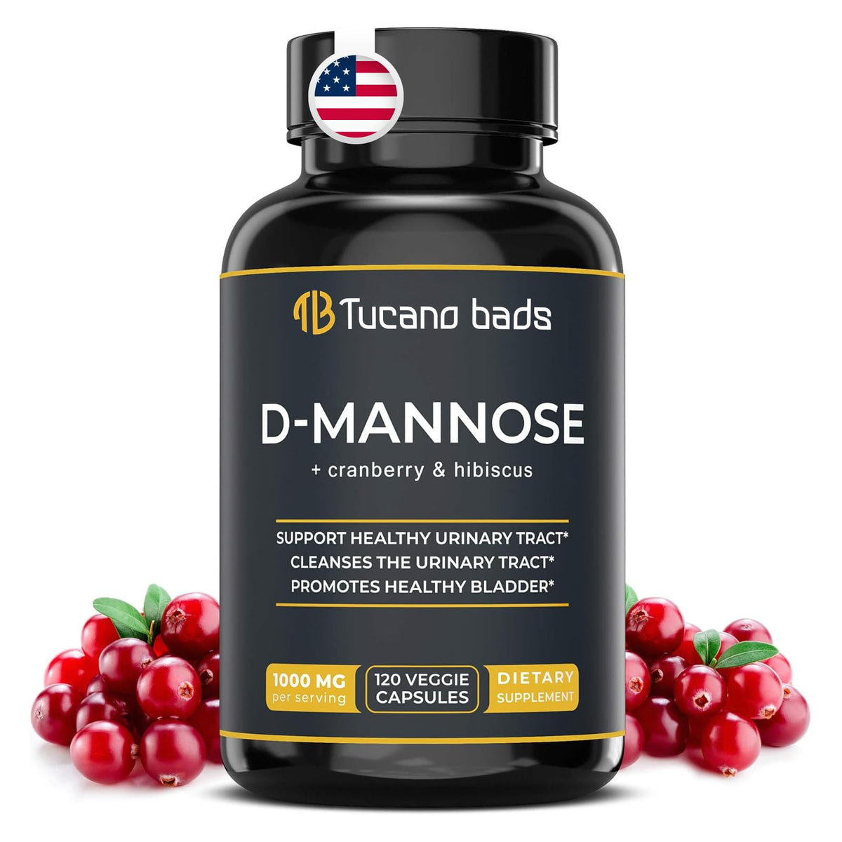 D-Mannose 1000 mg capsules for UTI relief