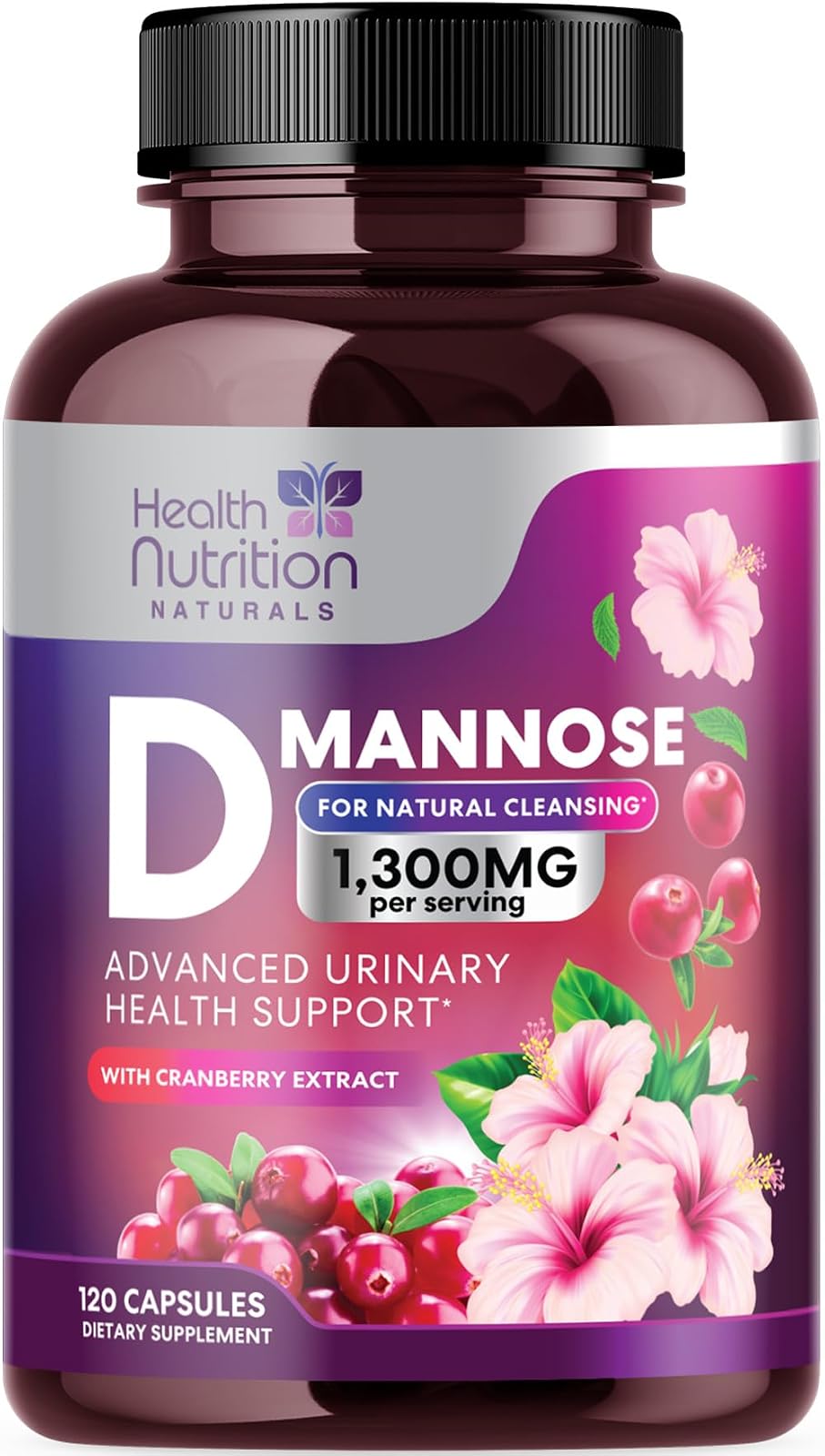 D-Mannose 1300 mg capsules for urinary health