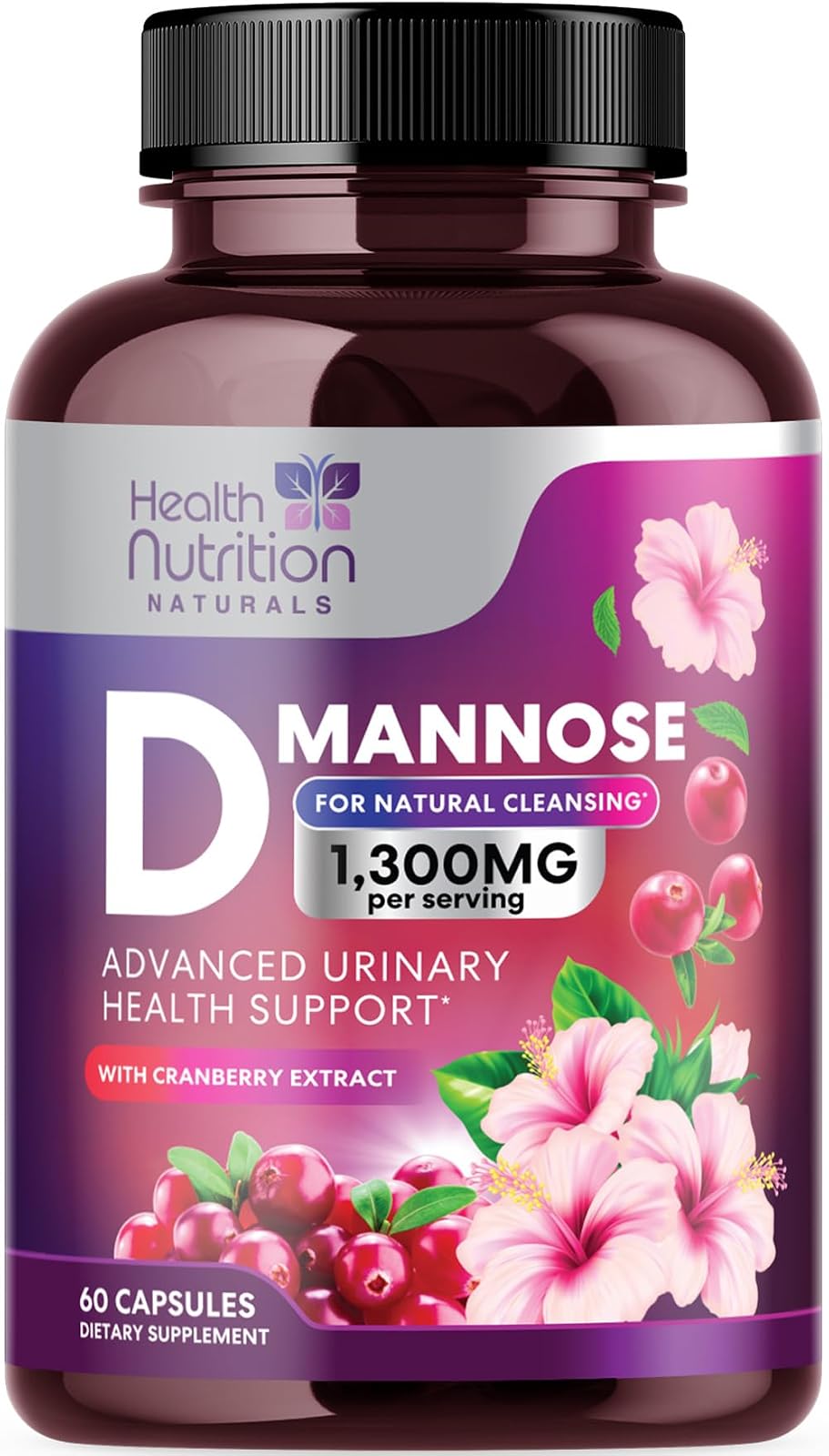 D-Mannose 1300 mg capsules for urinary health