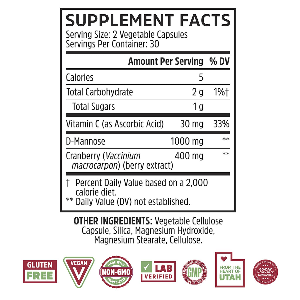 D-Mannose and cranberry extract benefits