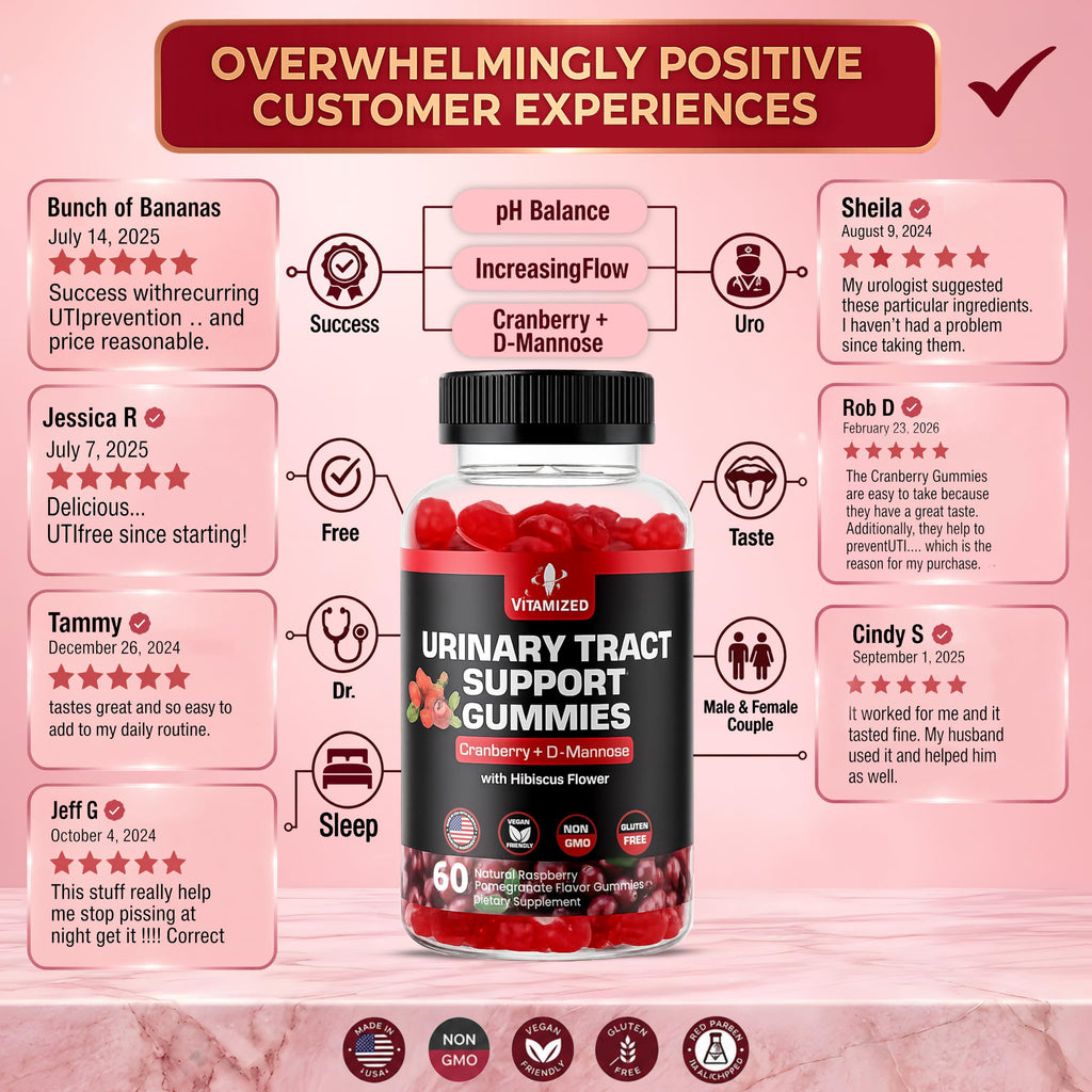 D-Mannose and hibiscus powder gummies