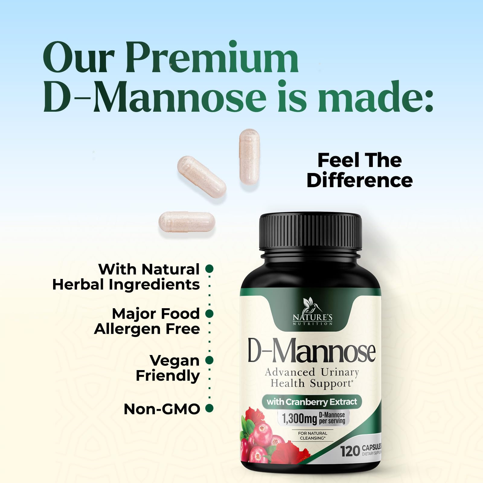D-Mannose capsules for digestive balance