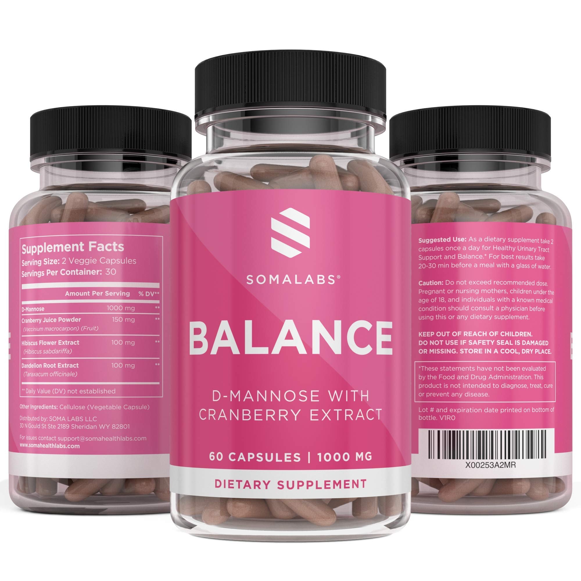 D-Mannose cranberry capsules for bladder health
