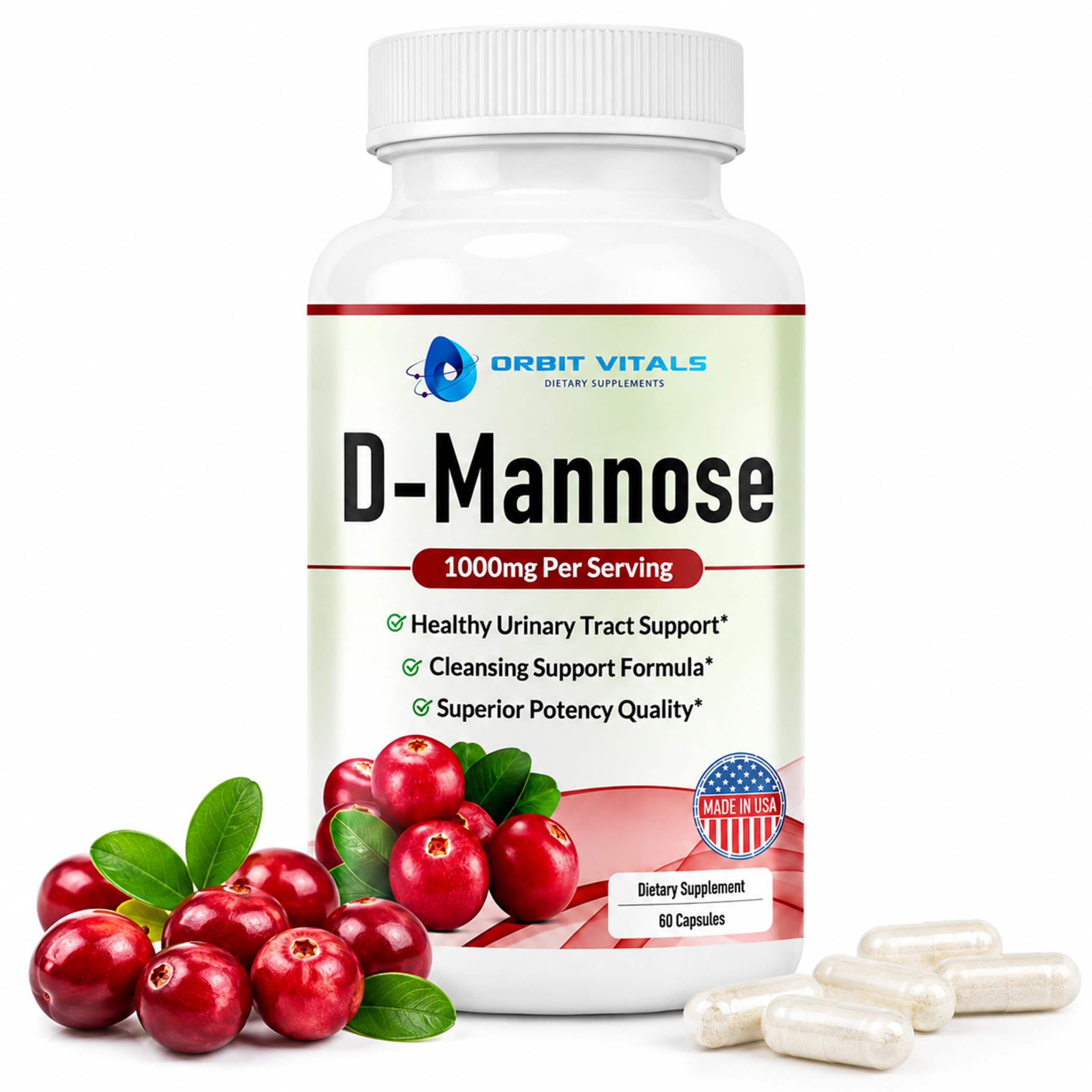 D-Mannose cranberry capsules for bladder health