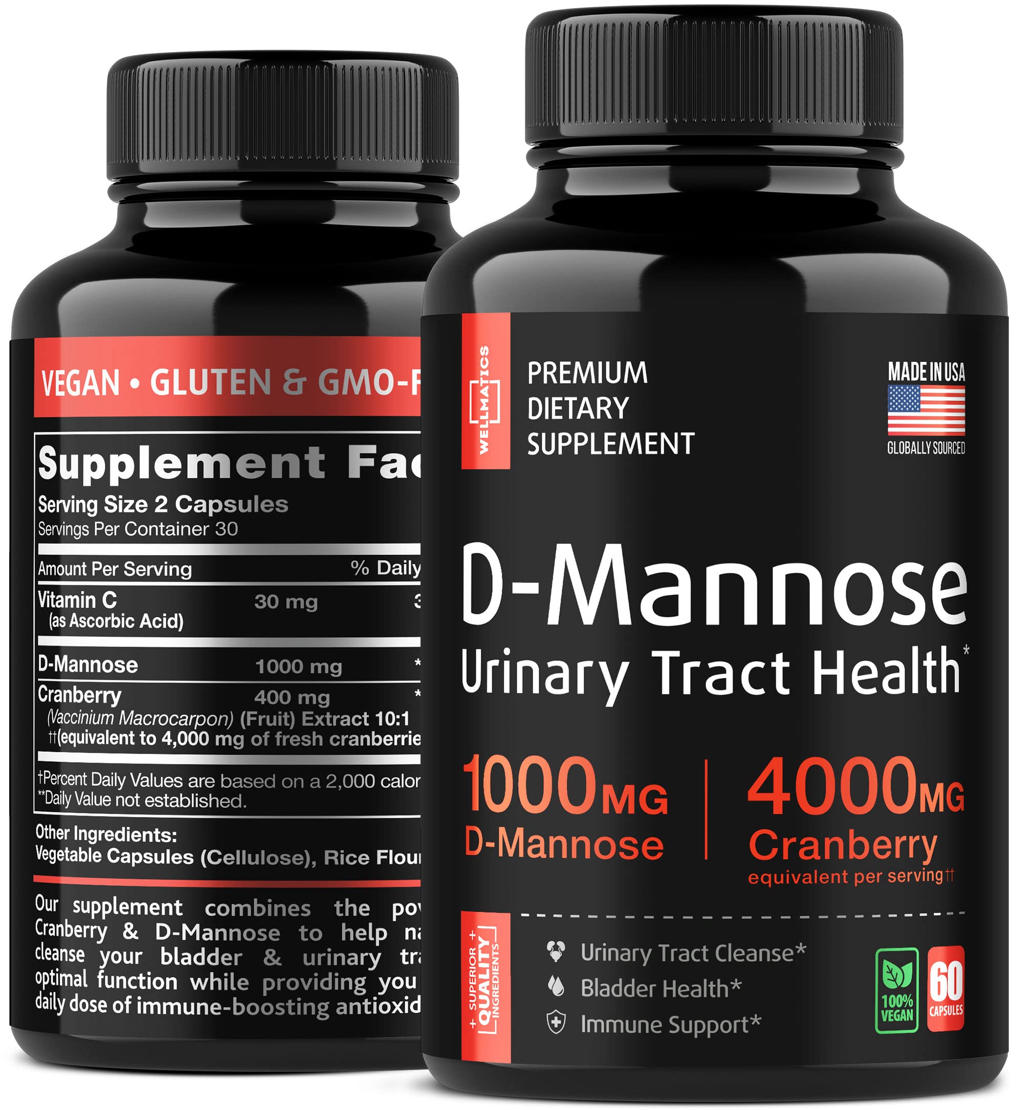 D Mannose cranberry capsules for wellness