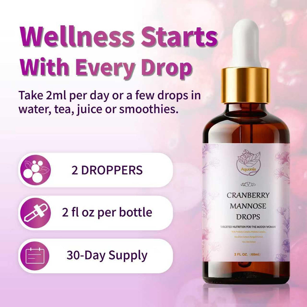 D-Mannose cranberry drops for hydration