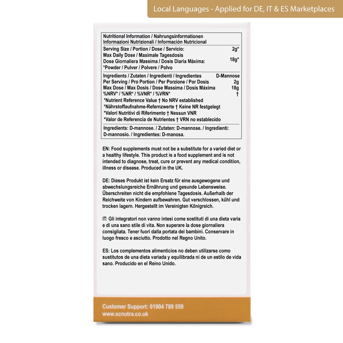 D-Mannose for immune support