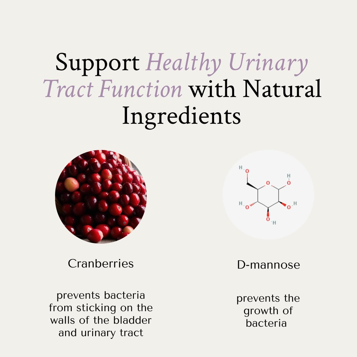 D Mannose for urinary tract support