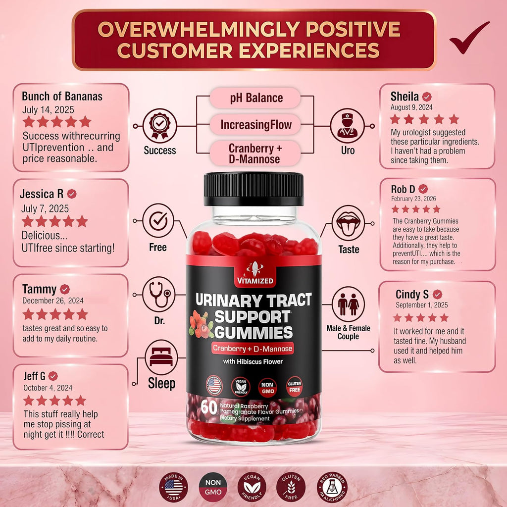 D-Mannose infused fruit extract gummies