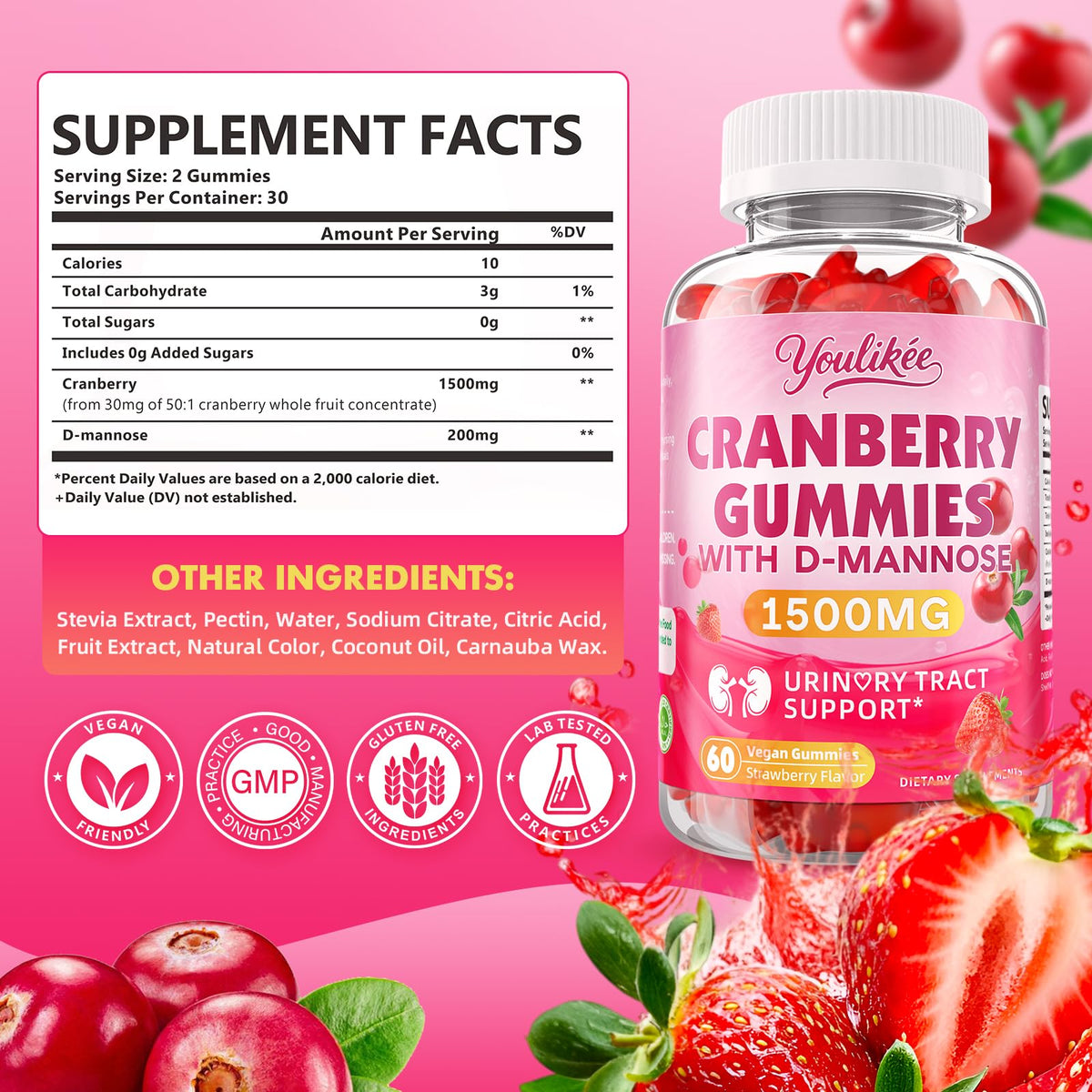 D Mannose infused gummy supplements