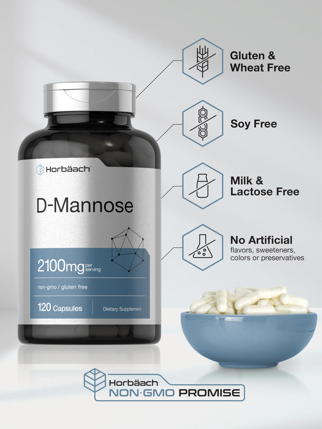 D-Mannose pills for urinary tract wellness