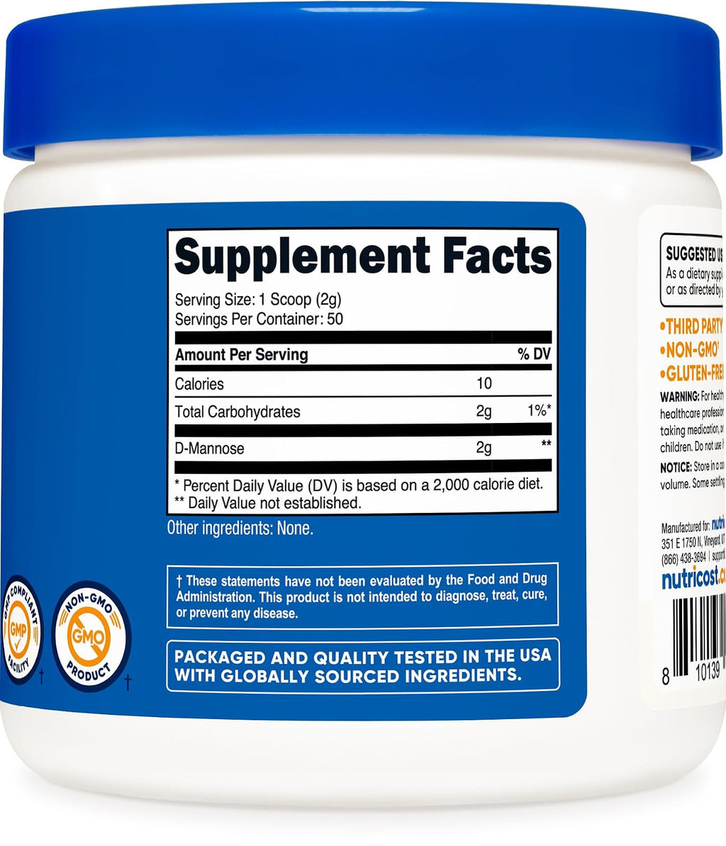 D-Mannose powder with vitamin C support