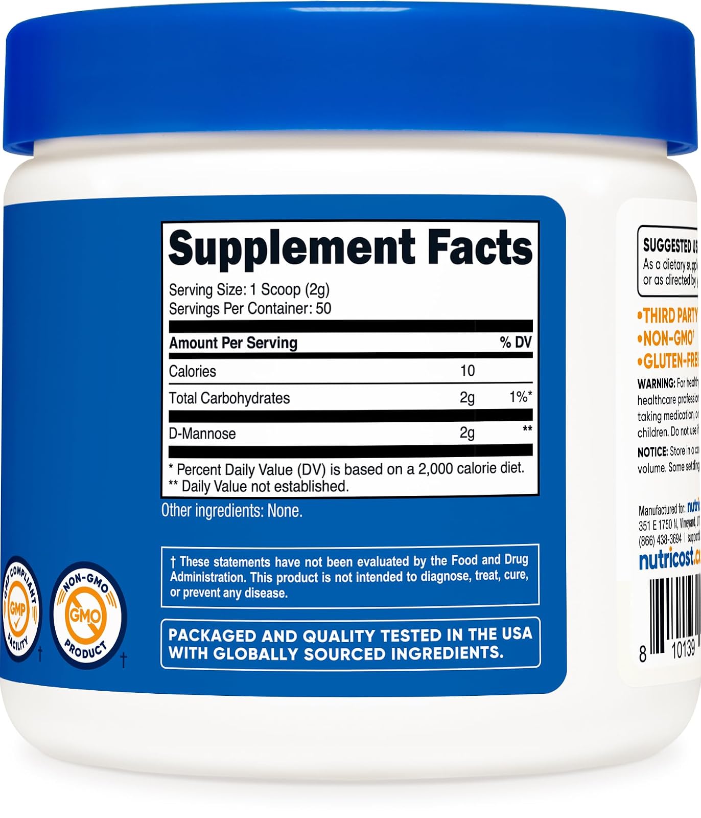 D-Mannose powder with vitamin C support