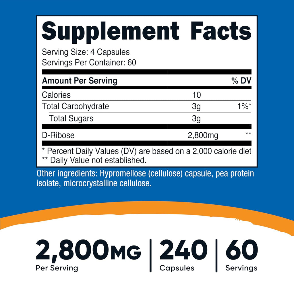 D-Ribose capsules for active lifestyles