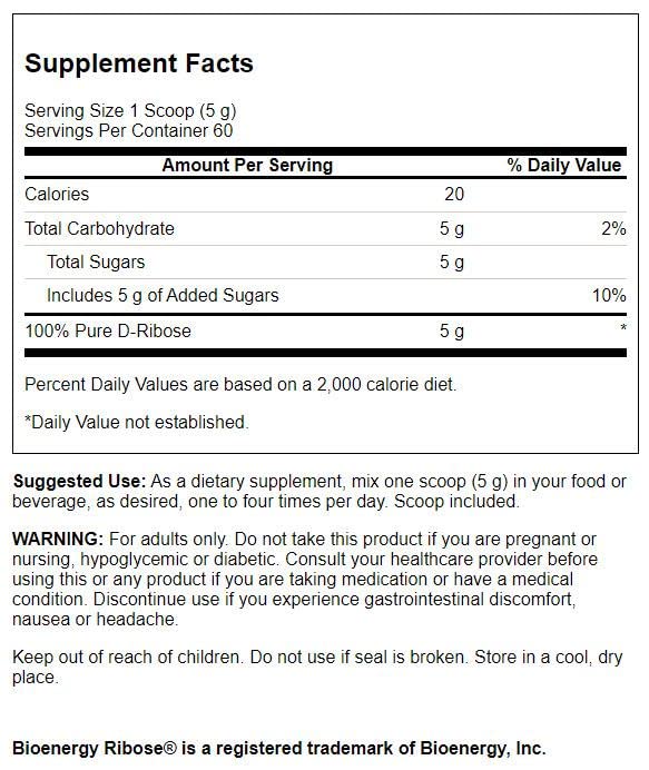 D-Ribose powder for athletic performance