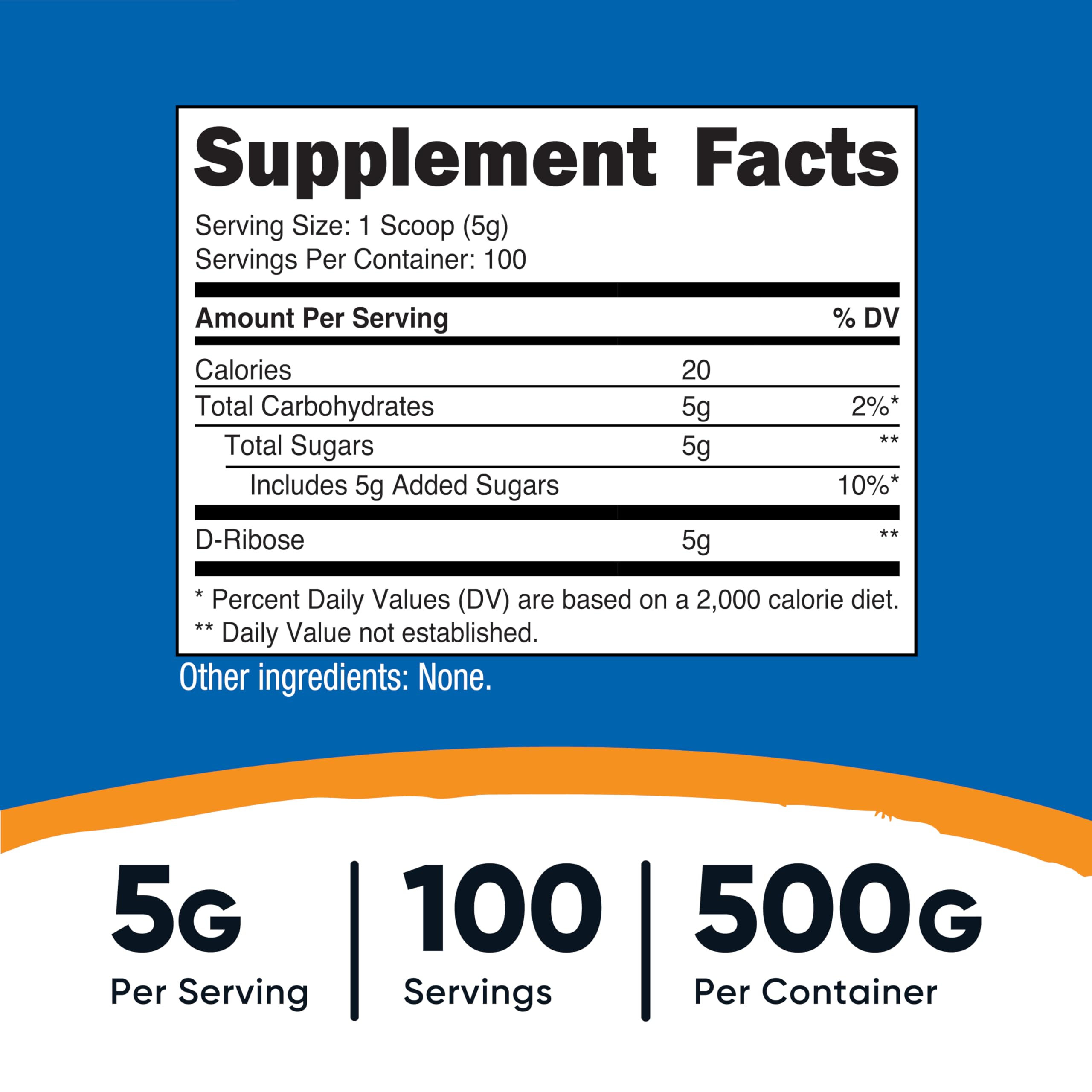 D-Ribose powder for workout recovery