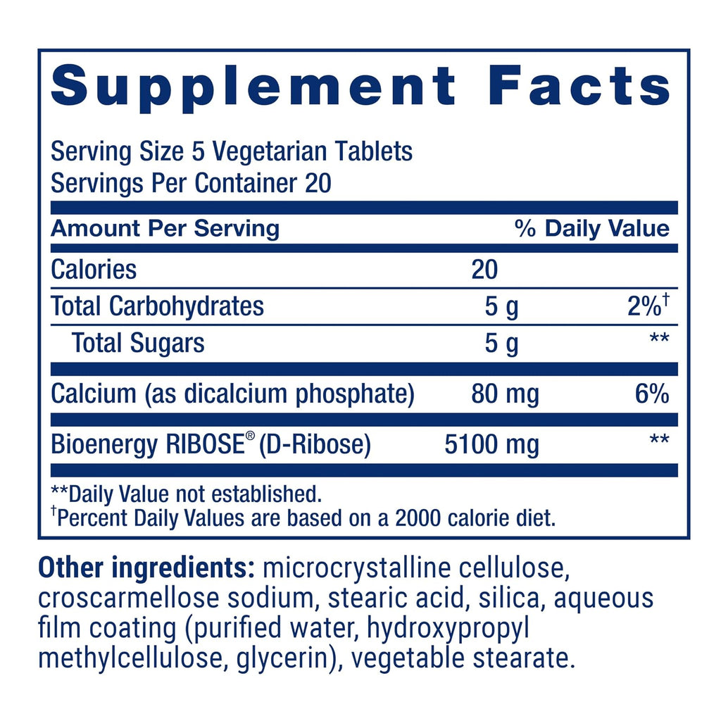 D-Ribose tablets for athletic performance