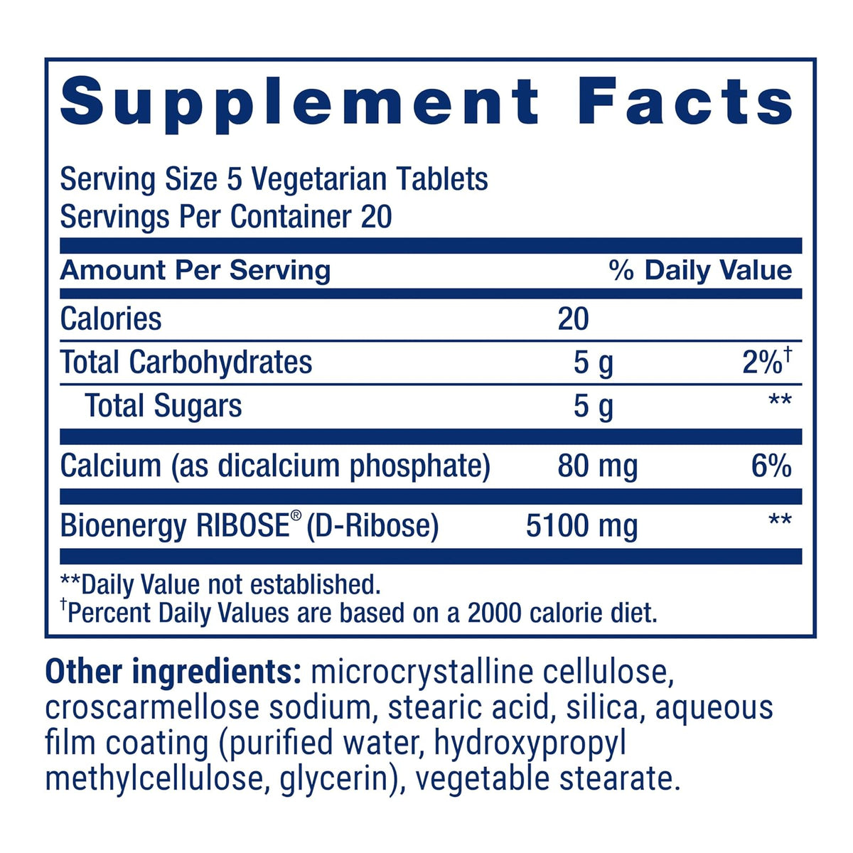 D-Ribose tablets for athletic performance