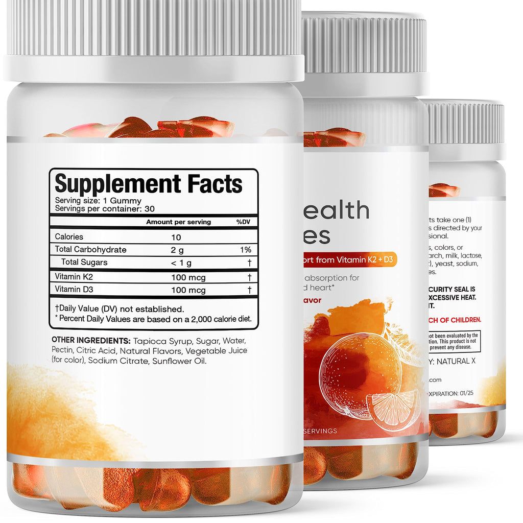 D3 and K2 bone health support