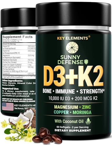 D3 K2 Vitamin 10000 IU capsules