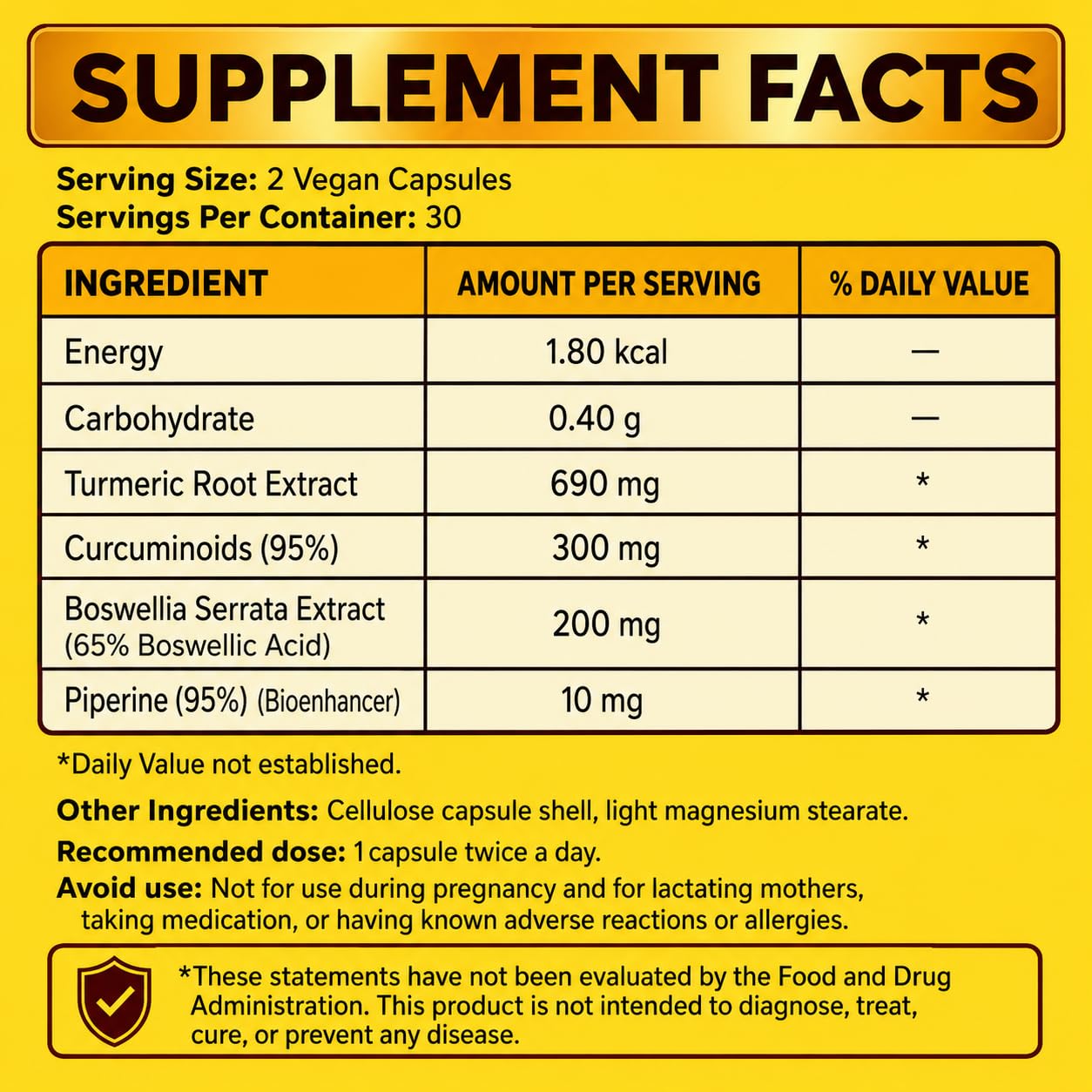 Daily All Day turmeric curcumin formula