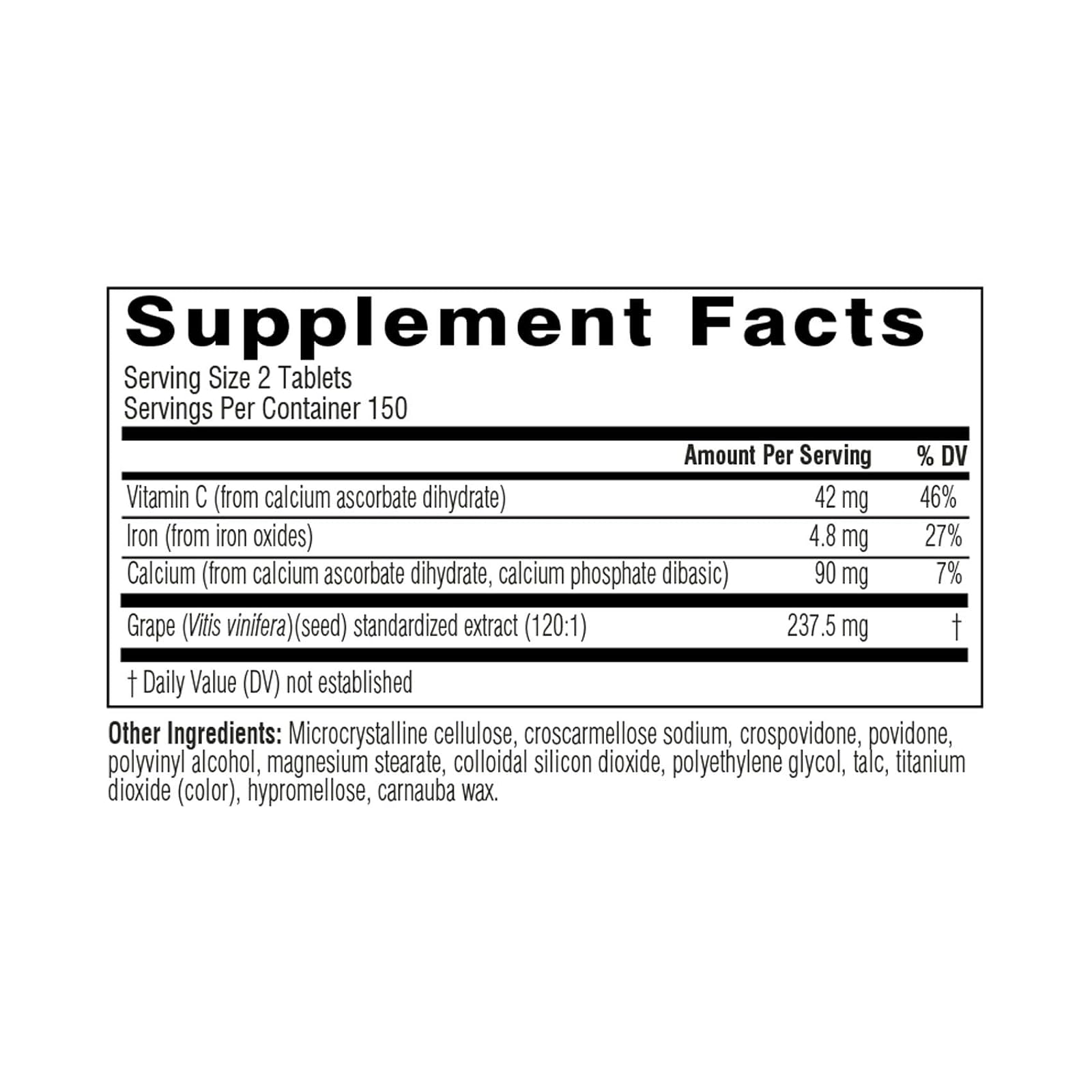 daily antioxidant grape seed capsules