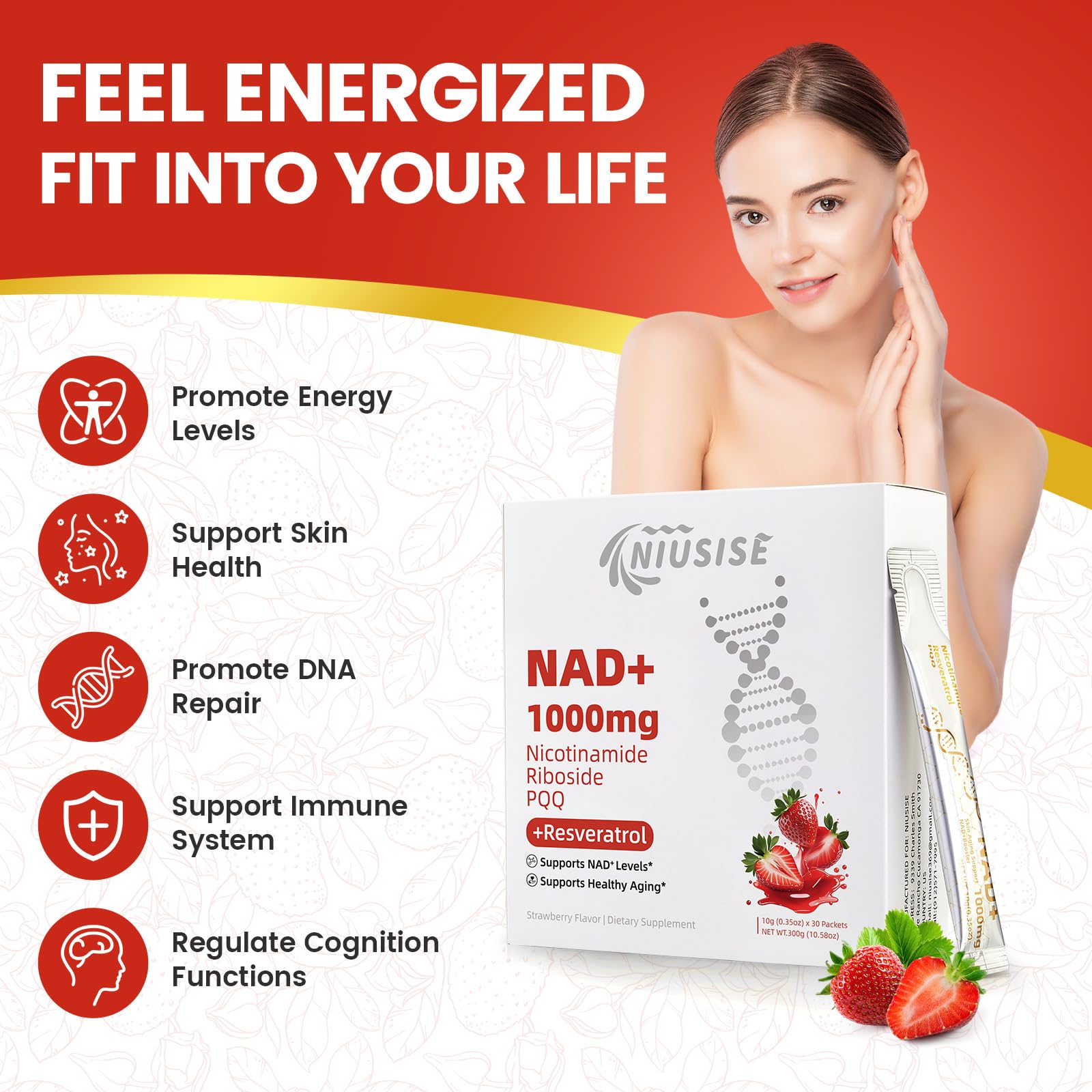Daily antioxidant packets for vitality
