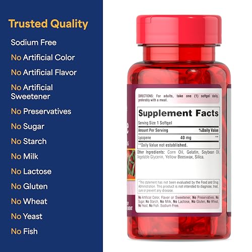 Daily antioxidant softgels with lycopene