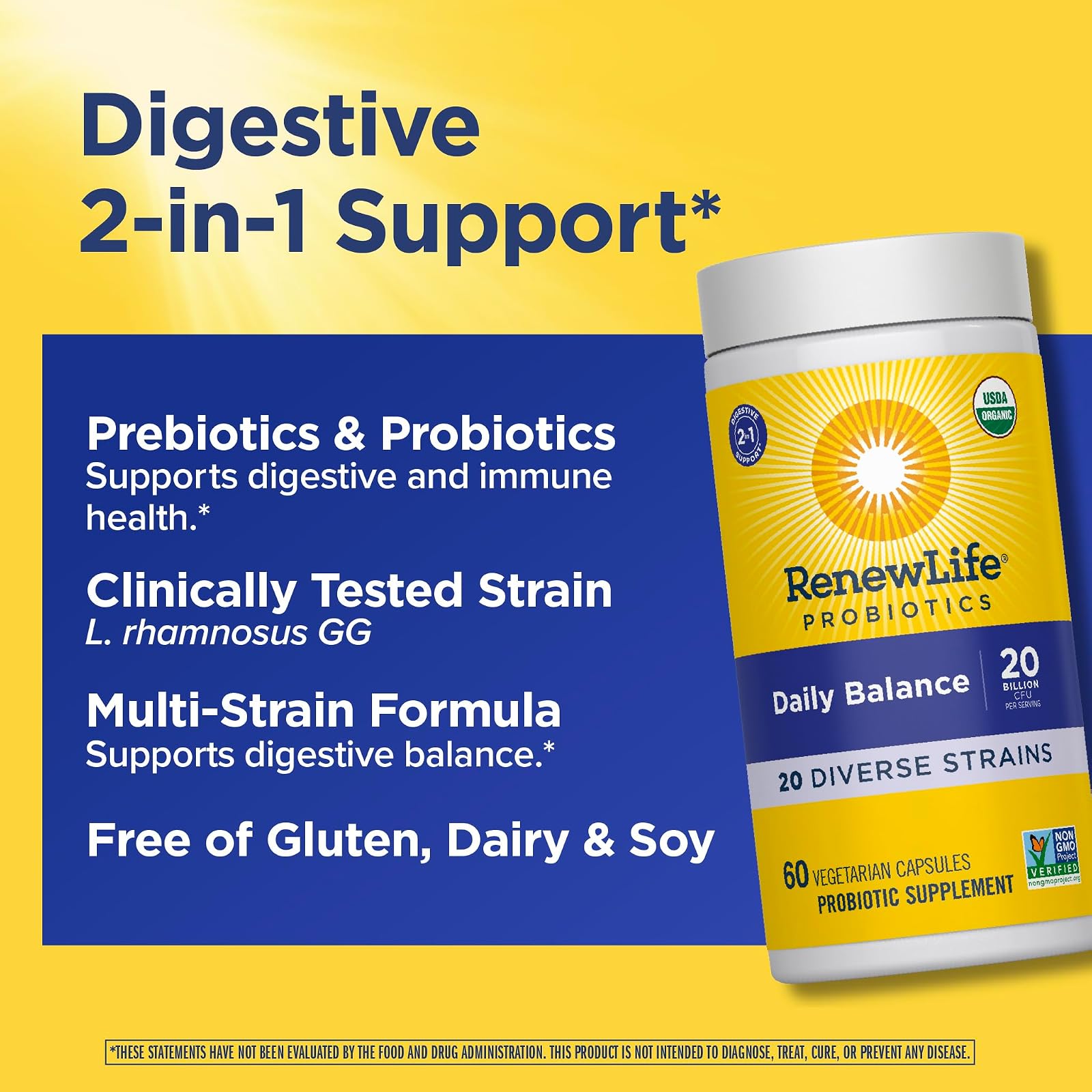 daily balance probiotics for overall health