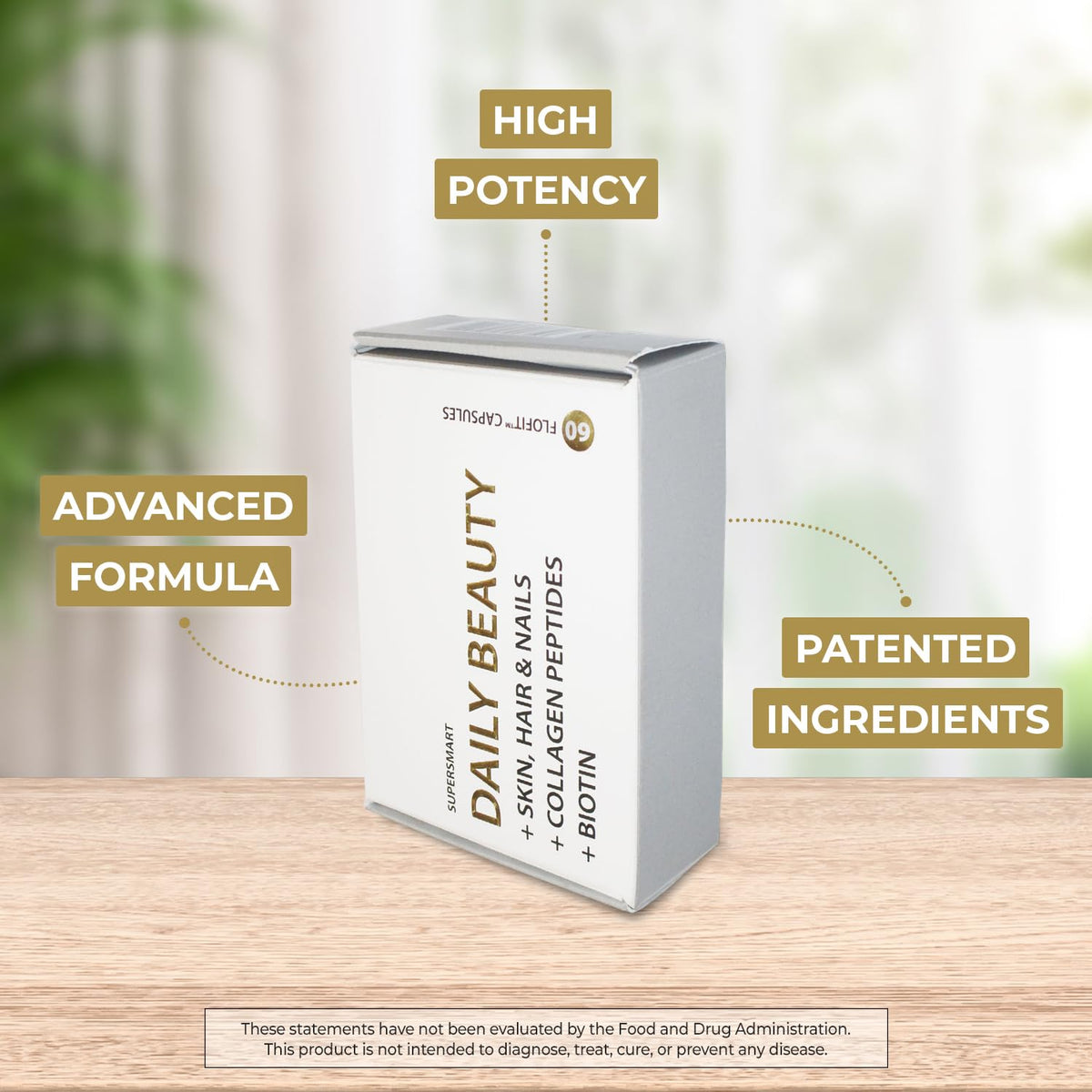 Daily beauty collagen supplement capsules