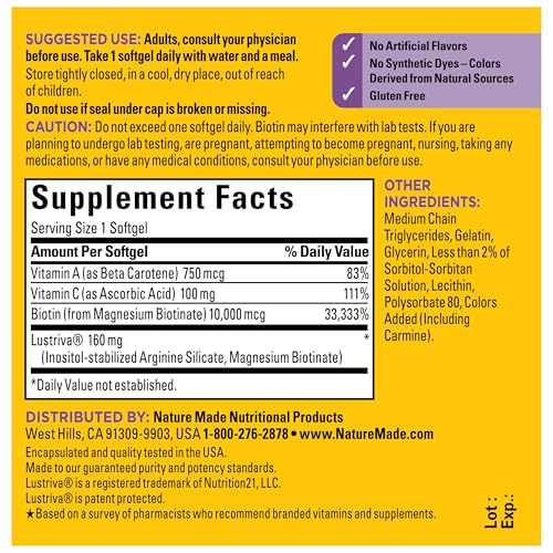 daily biotin softgels for beauty