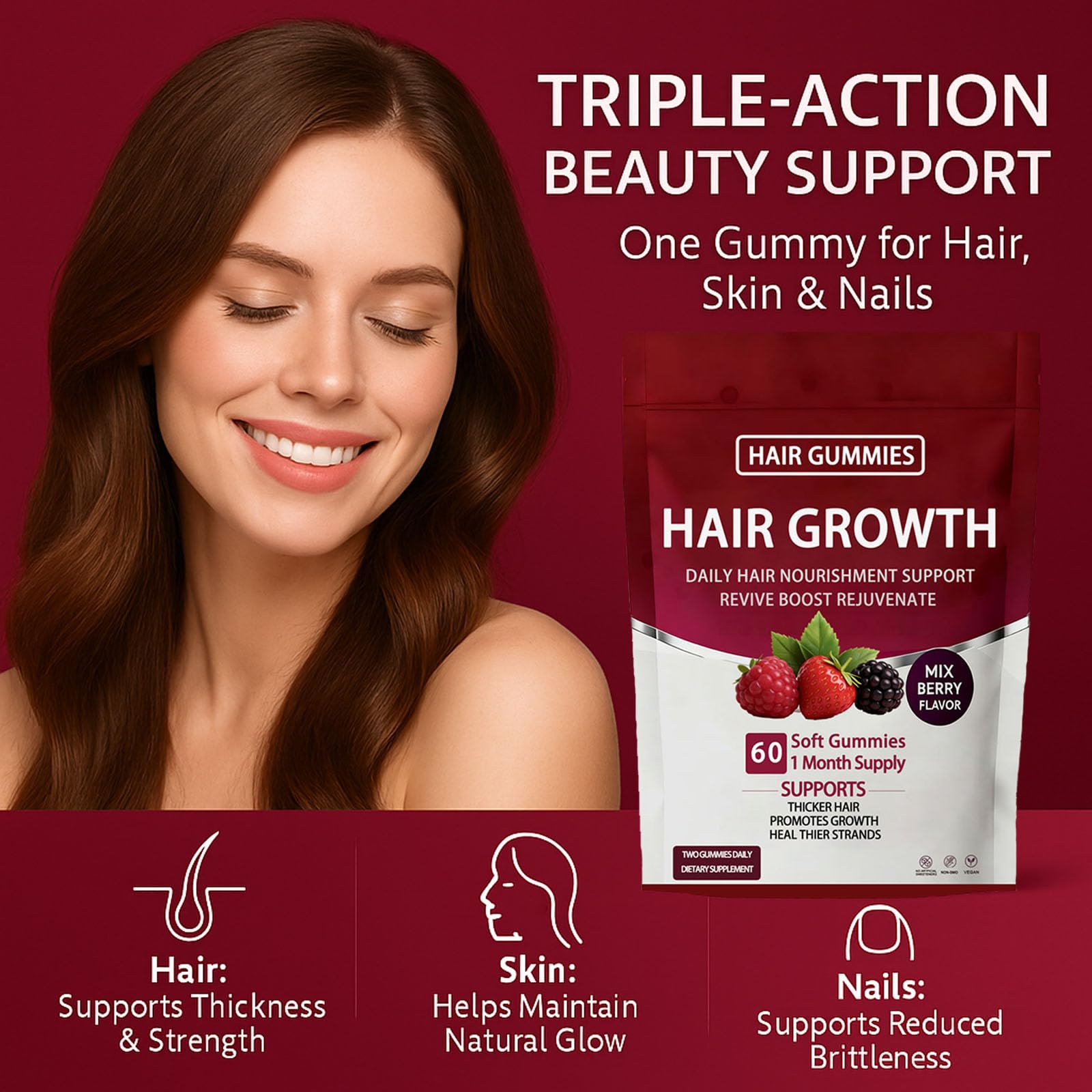 Daily biotin supplement for hair health