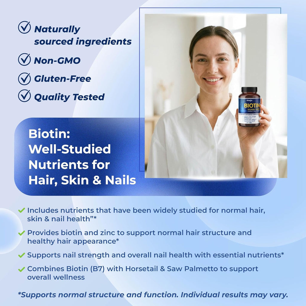 Daily biotin supplement for overall wellness