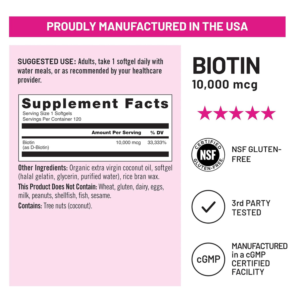 Daily biotin support for overall wellness