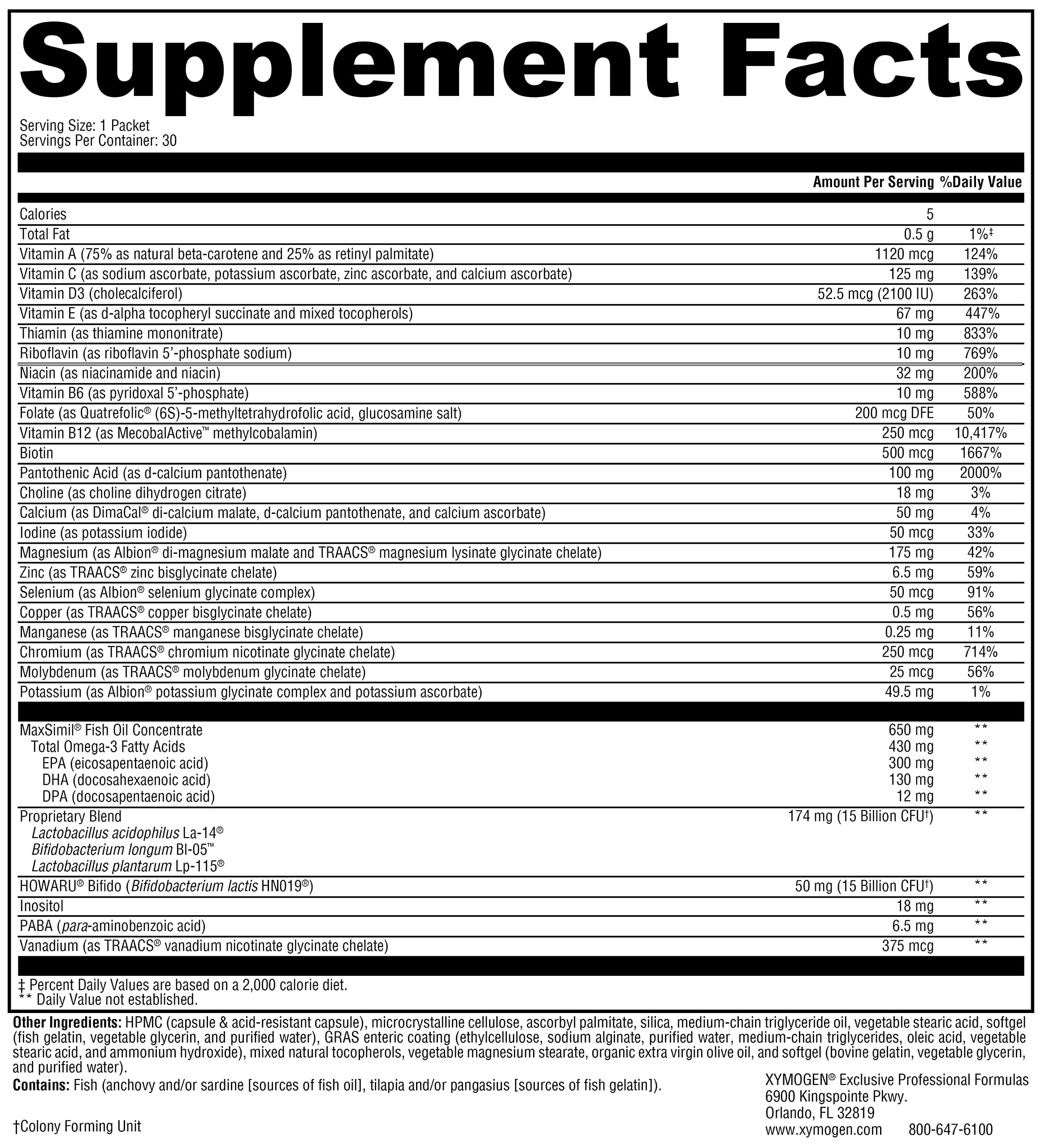daily blended vitamin & mineral supplements for energy