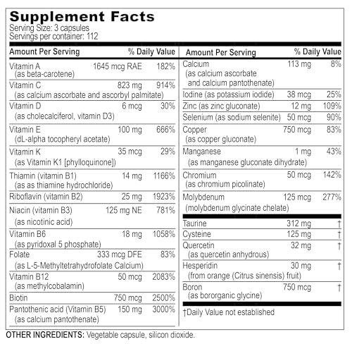 daily blended vitamin & mineral supplements