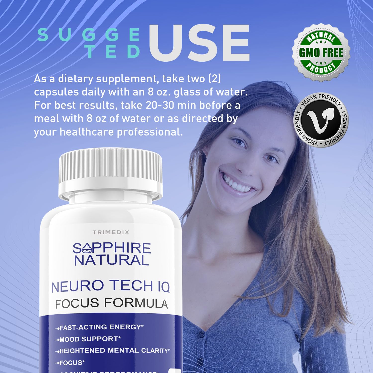 Daily brain health capsules for adults