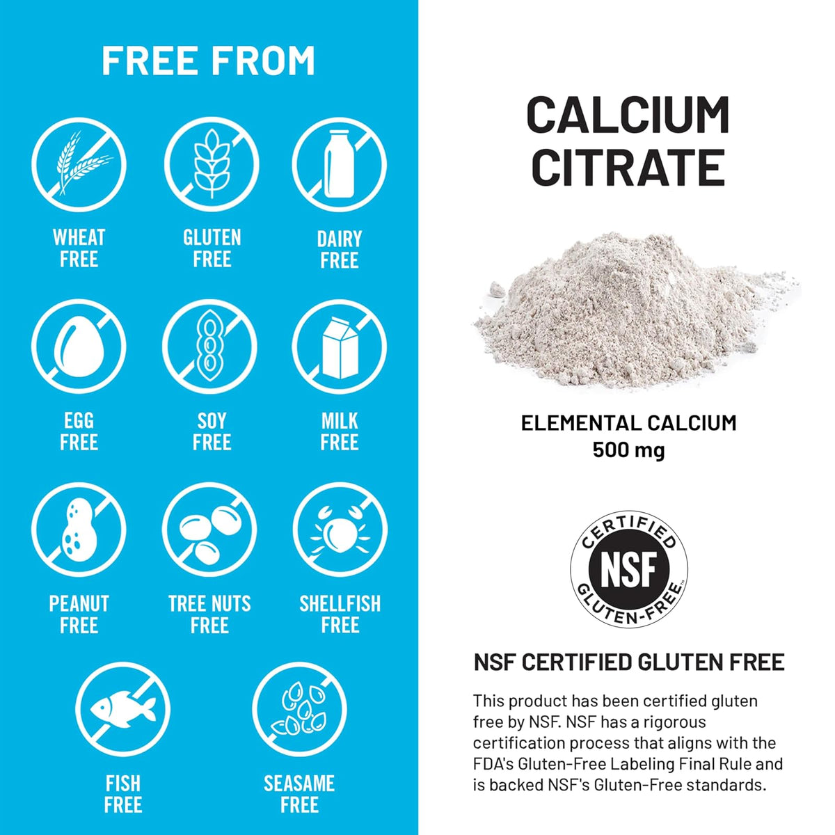 daily calcium citrate dosage