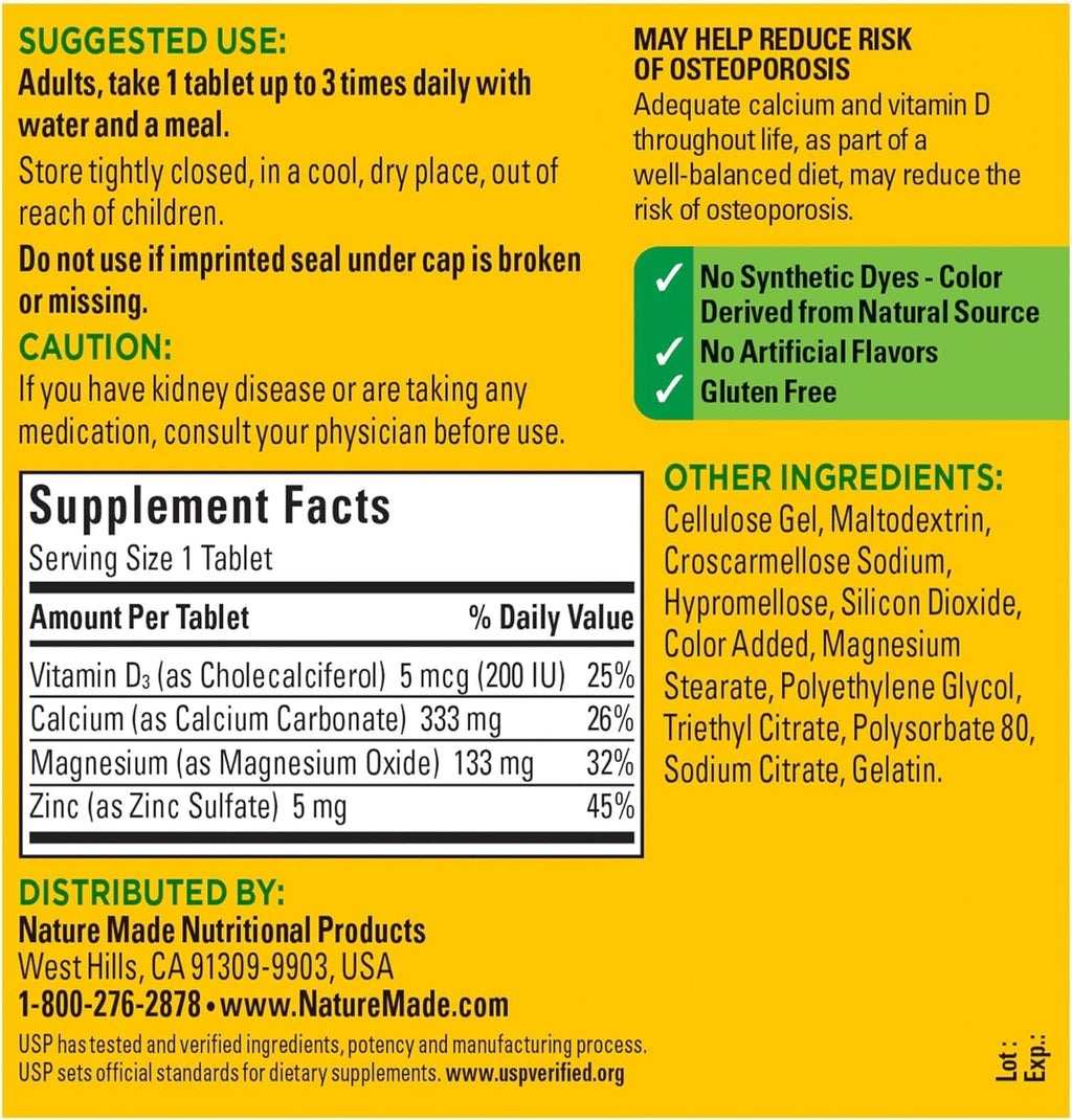 Daily calcium for women’s health needs